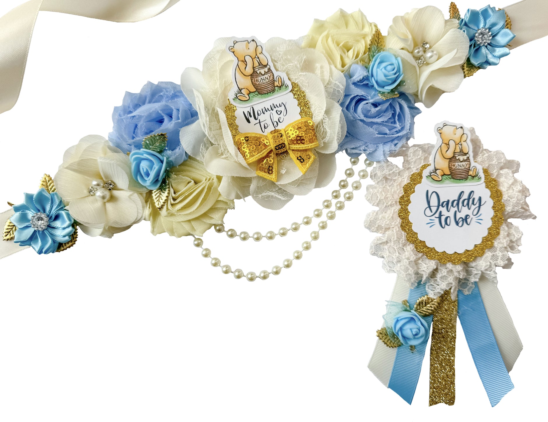 Winnie The Pooh Baby Shower Mommy to be Maternity Sash – Bump Blossoms